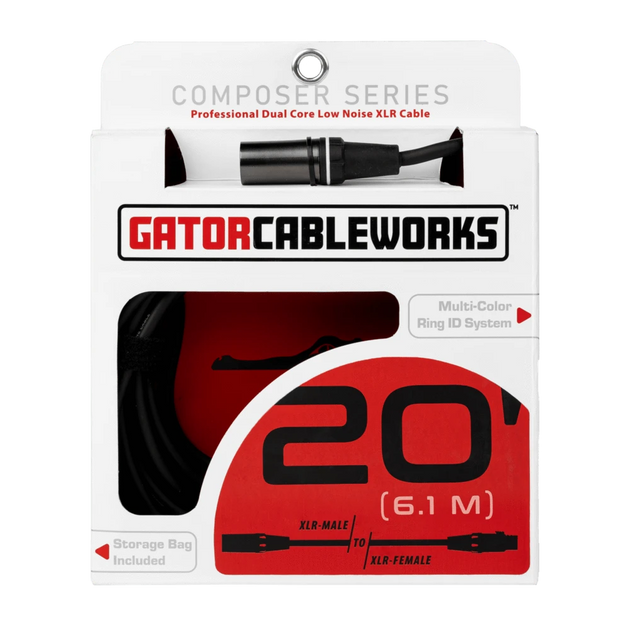 GATOR Composer Series 20 Foot XLR Microphone Cable - Guitars on Main